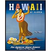 Amazon.com: Hawaii Travel Poster - 8x10 Tropical Decor - Hawaiian Gifts ...