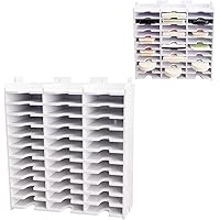 Amazon.com: FALESOUL Ink Pad Rack, 36 Grids Stamp Pad Organizer Holder ...