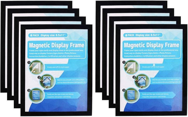 A4 Magnetic Display Frame,Self Adhesive Magnetic Paper Holder for ...