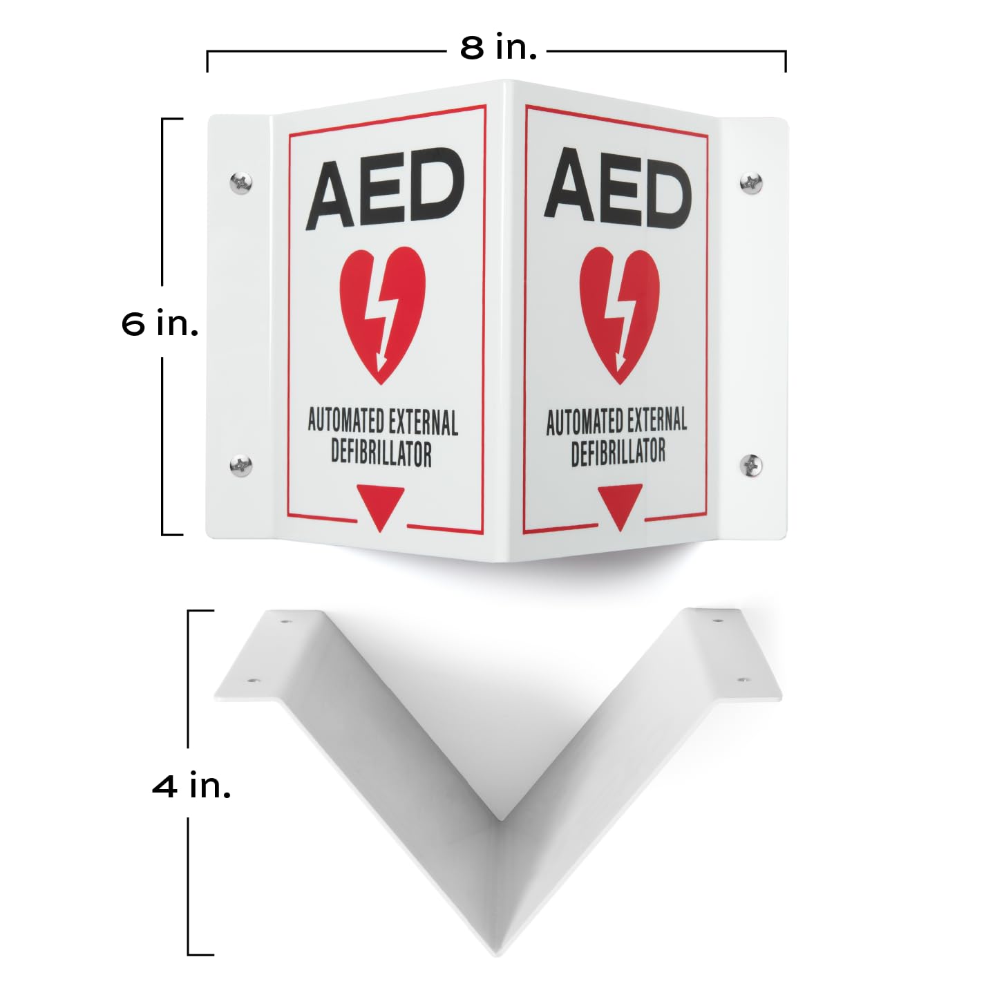 Mua AED Wall Mount Sign 2-Pack | 3D Projecting Automated External ...