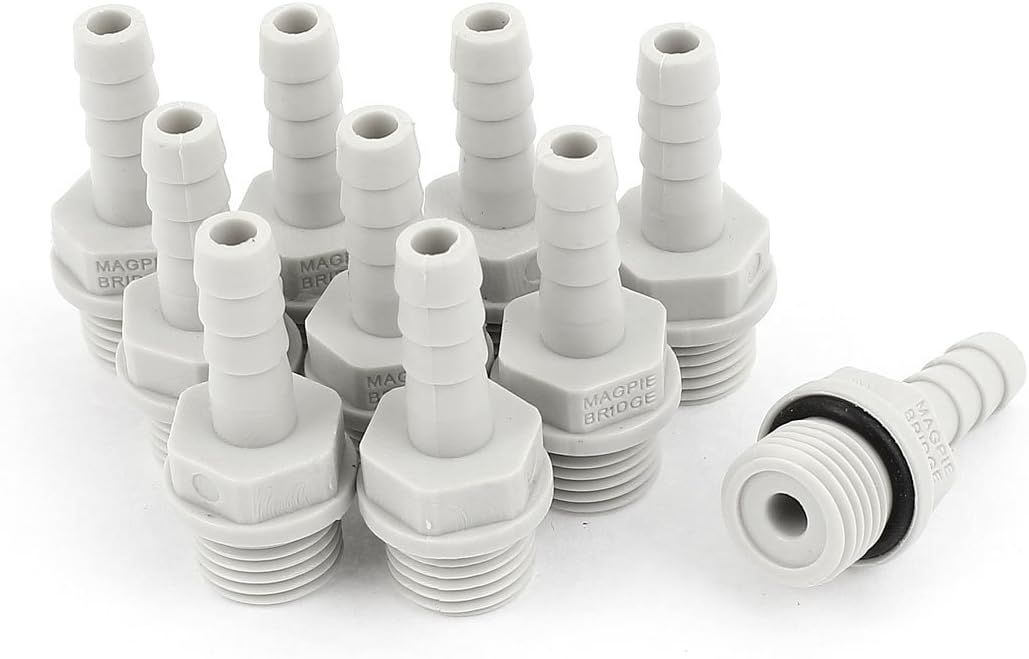 10Pcs 1/4 BSP Male Thread Pipe Fitting to 6mm Barb Hose Tail Connector ...