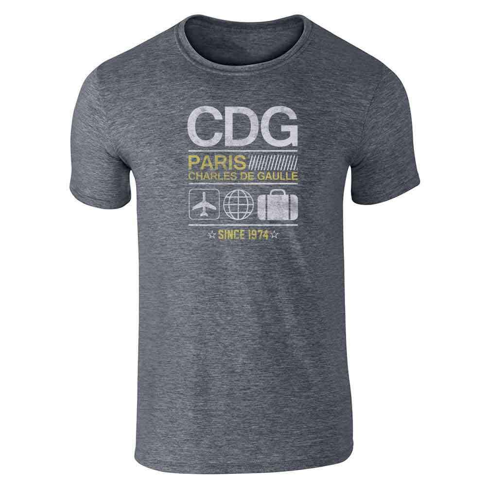 CDG Charles De Gaulle Paris Airport Code Travel Graphic Tee T Shirt For cdg-charles-de-gaulle-paris-airport-code-travel-graphic-tee-t-shirt-for