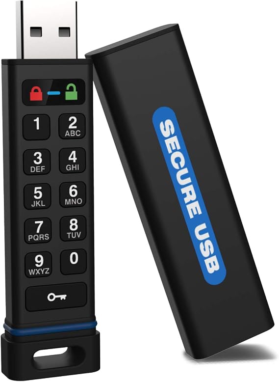 Amazon SecureData SecureUSB KP 256 bit Hardware Encrypted USB 3 0