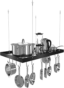 Amazon.com: KES Ceiling Pot Rack 30 Inches Hanging Pot and Pan Rack for ...