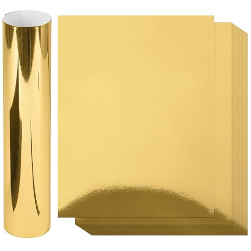 60 Sheets Metallic Gold Cardstock Paper, Goefun Foil Paper Glossy ...
