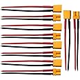 Amazon.com: 5Pairs XT30 Plug Male Female Connector with 100mm 16AWG ...