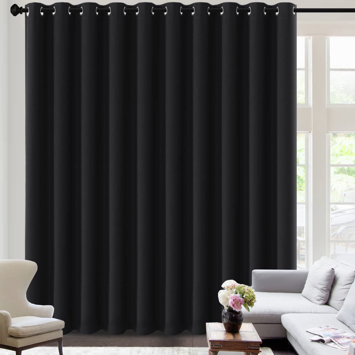 H.VERSAILTEX 100% Blackout Curtains for Sliding Glass Door Room Divider ...