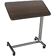 Medline H-Base Overbed Table; 30"x15" Walnut Tilt Top; Adjustable ...
