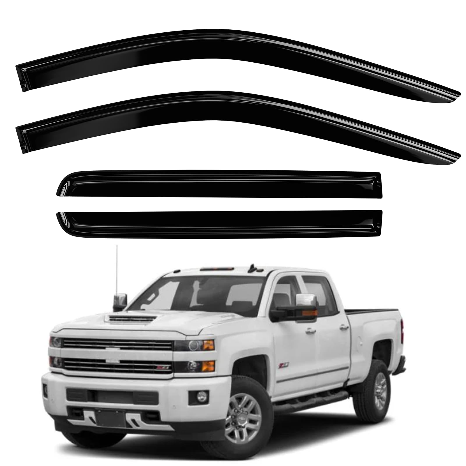 Window Visors Rain Guards for Chevy Silverado 2019-2024 Silverado/GMC ...