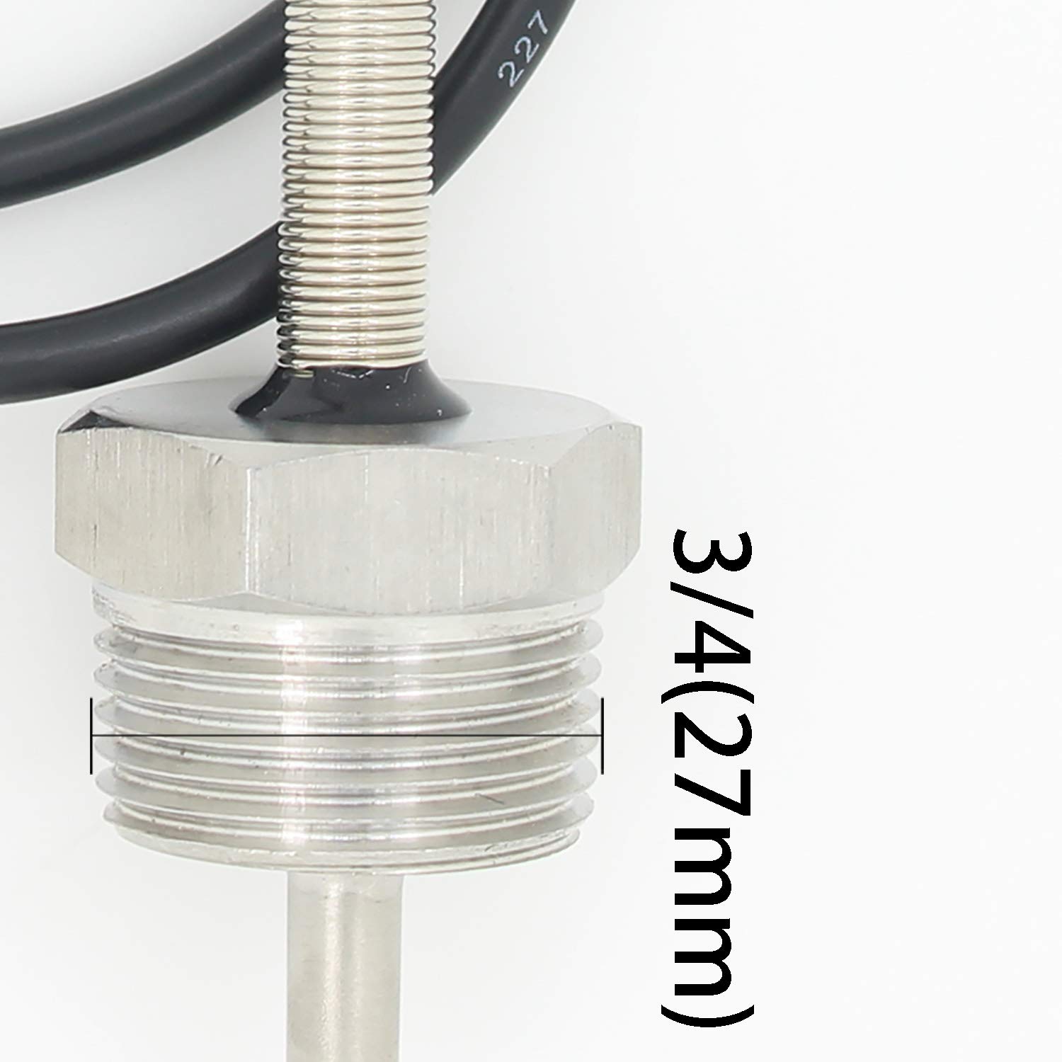 30 50 100 150 200 300 400 500mm 30mm 3/4 pulgada 6mm Pt100 temperature ...