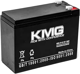 KMG 12V 10Ah Replacement Battery for Neuton Mowers CE5 CE6 E0683-310W ...