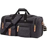 Amazon.com | Plambag Canvas Duffle Bag, 50L Large Travel Duffel for ...