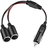 Amazon.com: YONHAN 1 to 2 12V Car Cigarette Lighter Splitter Power ...