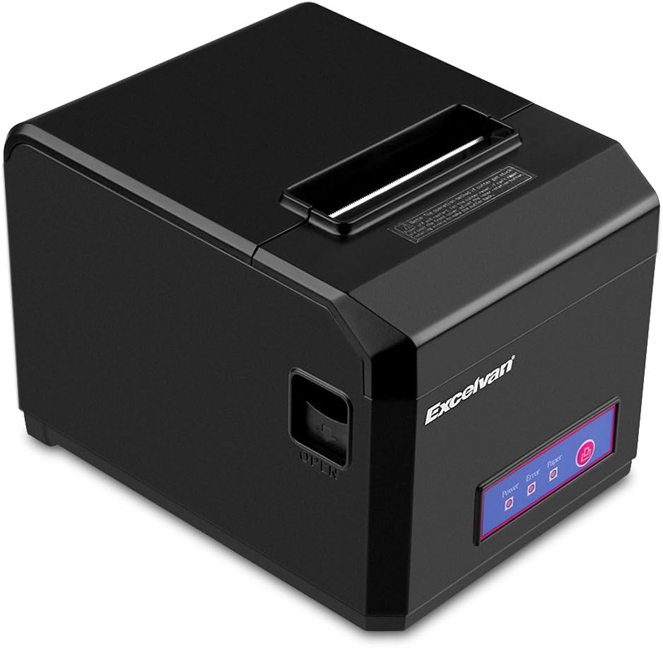 Excelvan Bluetooth Black 80mm Auto-cut Thermal Receipt Printer Supports ...