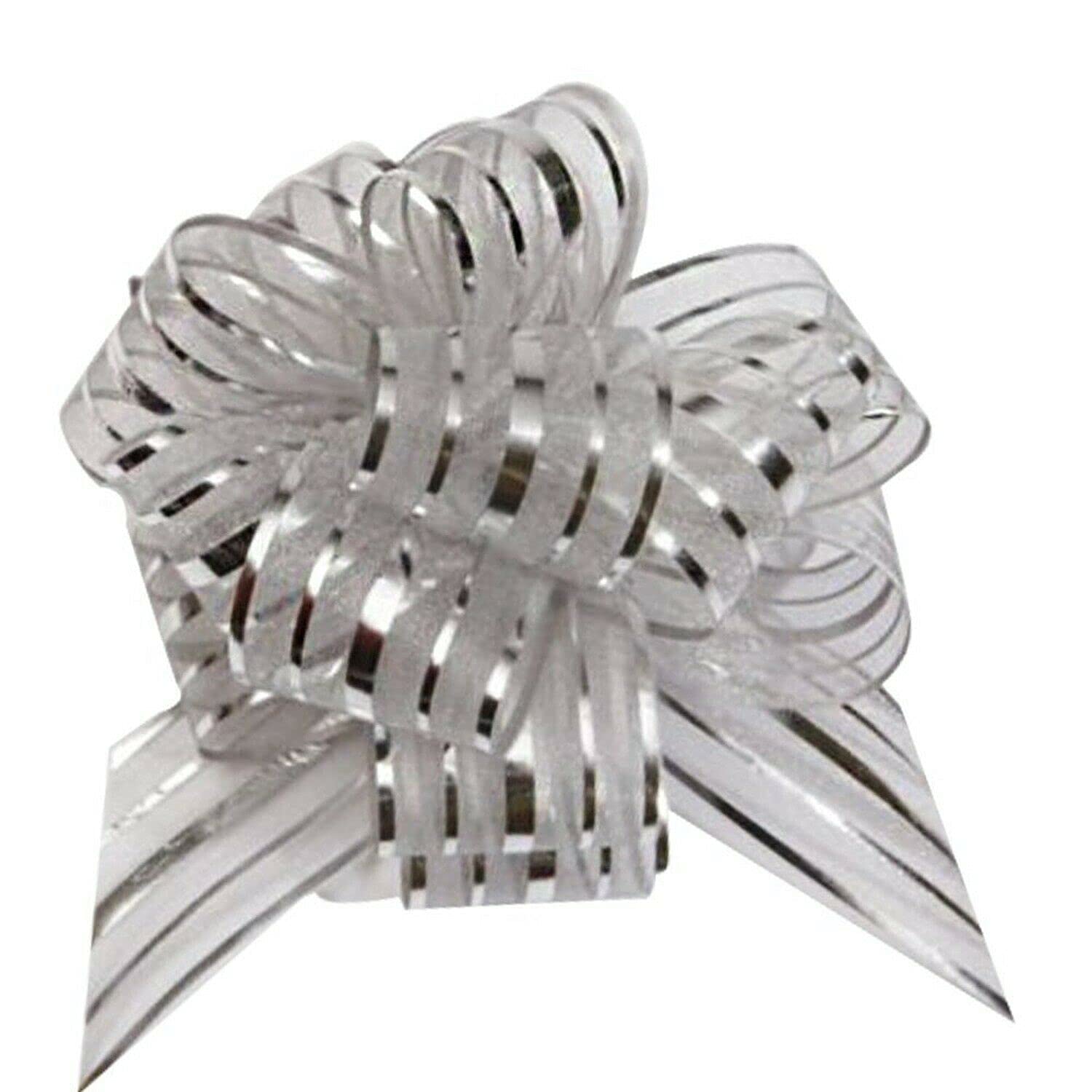 Big Box Silver Bow Large Organza Bow Pull String Bows Gift Wrapping ...