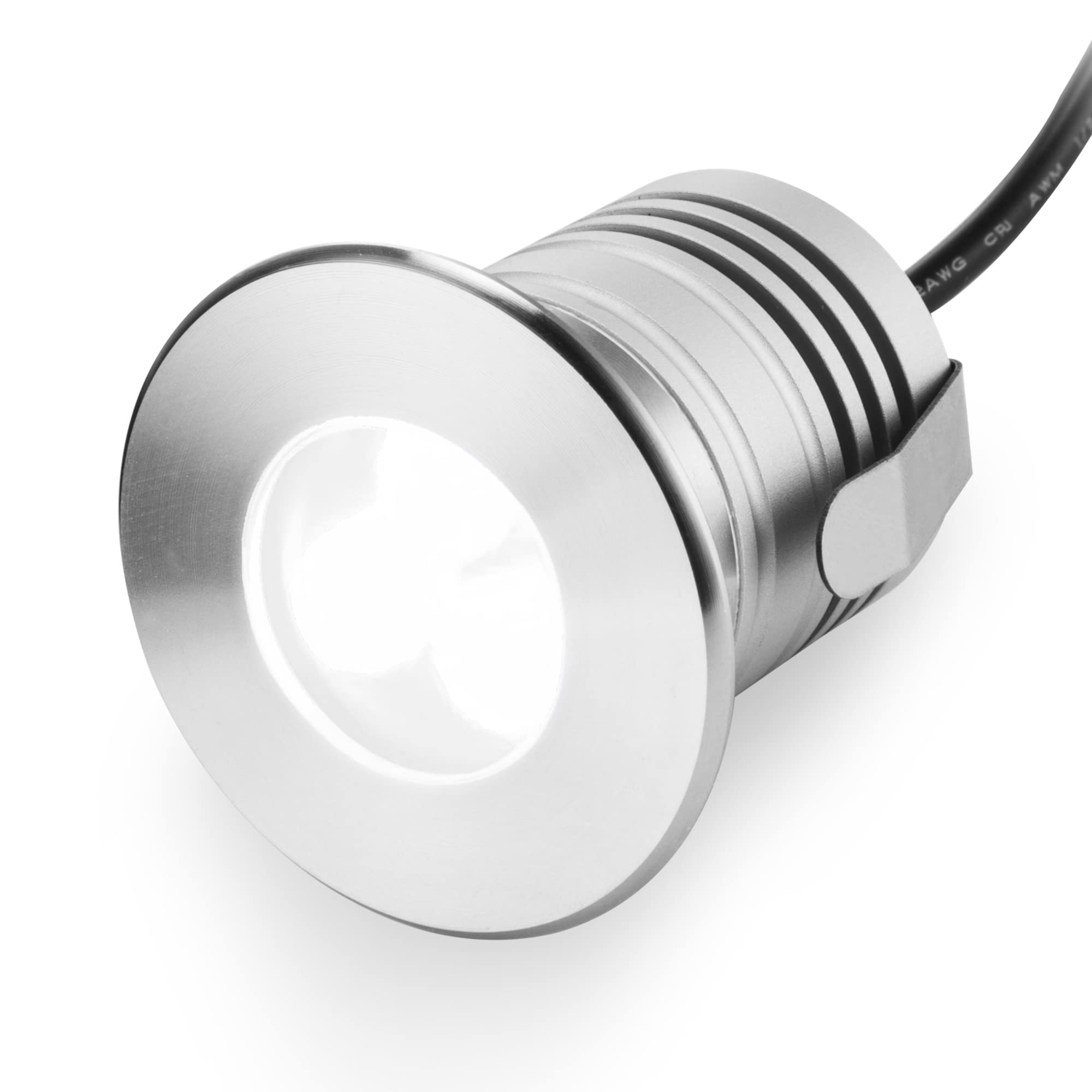 CNBRIGHTER LED Underwater Pool Lights, 3W 12V-24V DC, IP68 Waterproof, Stainless Steel Aluminum ...