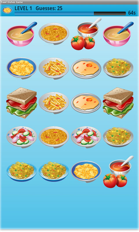 Food Dishes Memory Game : Amazon.com.br: Apps e Jogos