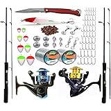 Kit De Pesca Completo 2 Varas 1,20m 10kg 2 Molinete + Itens | Amazon.com.br