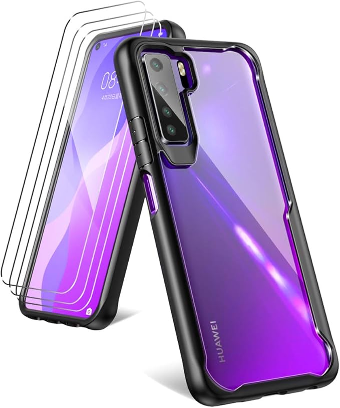 Oududianzi Case for Huawei P40 lite 5G + [3 Pack] Tempered Glass Screen ...