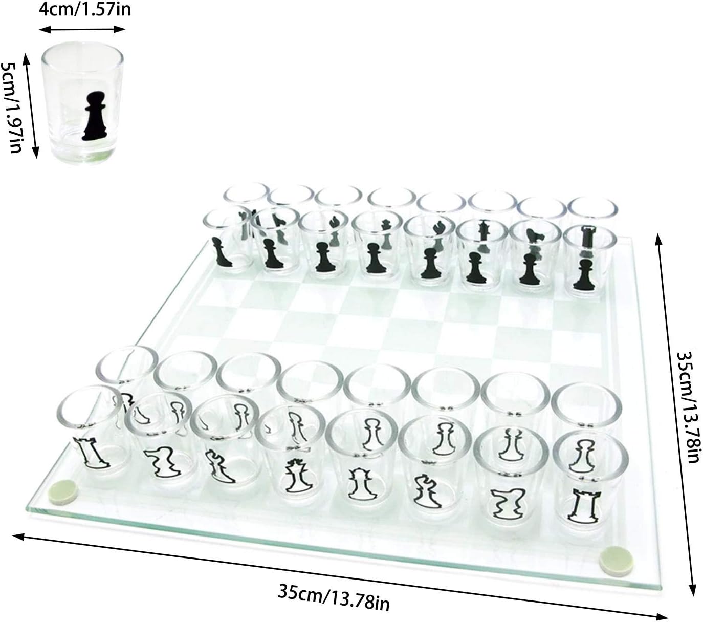 iBaste Drinking Game Chess, Schnapps Chess Drinking Game, Small Shot ...