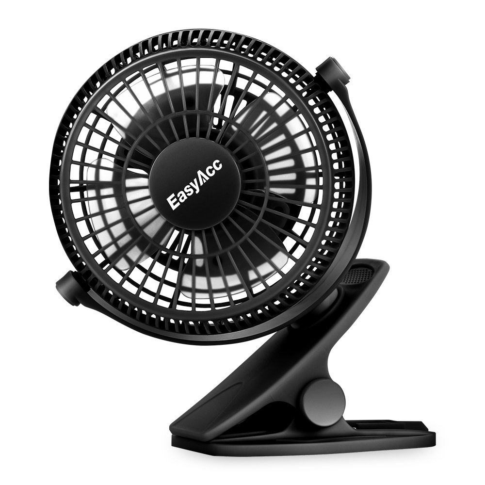 EasyAcc Clip Schreibtisch Ventilator Mini Lüfter USB Tischventilator ...