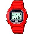 Casio F-108WHC-4ACF Classic Red Stainless Steel Watch : Casio: Amazon ...