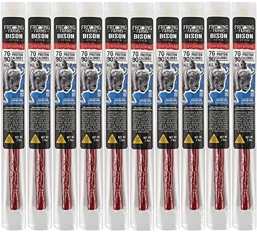 Froning Farms Bison Sticks Buffalo Meat Snack - Original Flavor, All ...