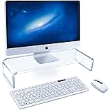 Monitor Stand, AboveTEK Premium Acrylic Computer Monitor Riser for Home ...