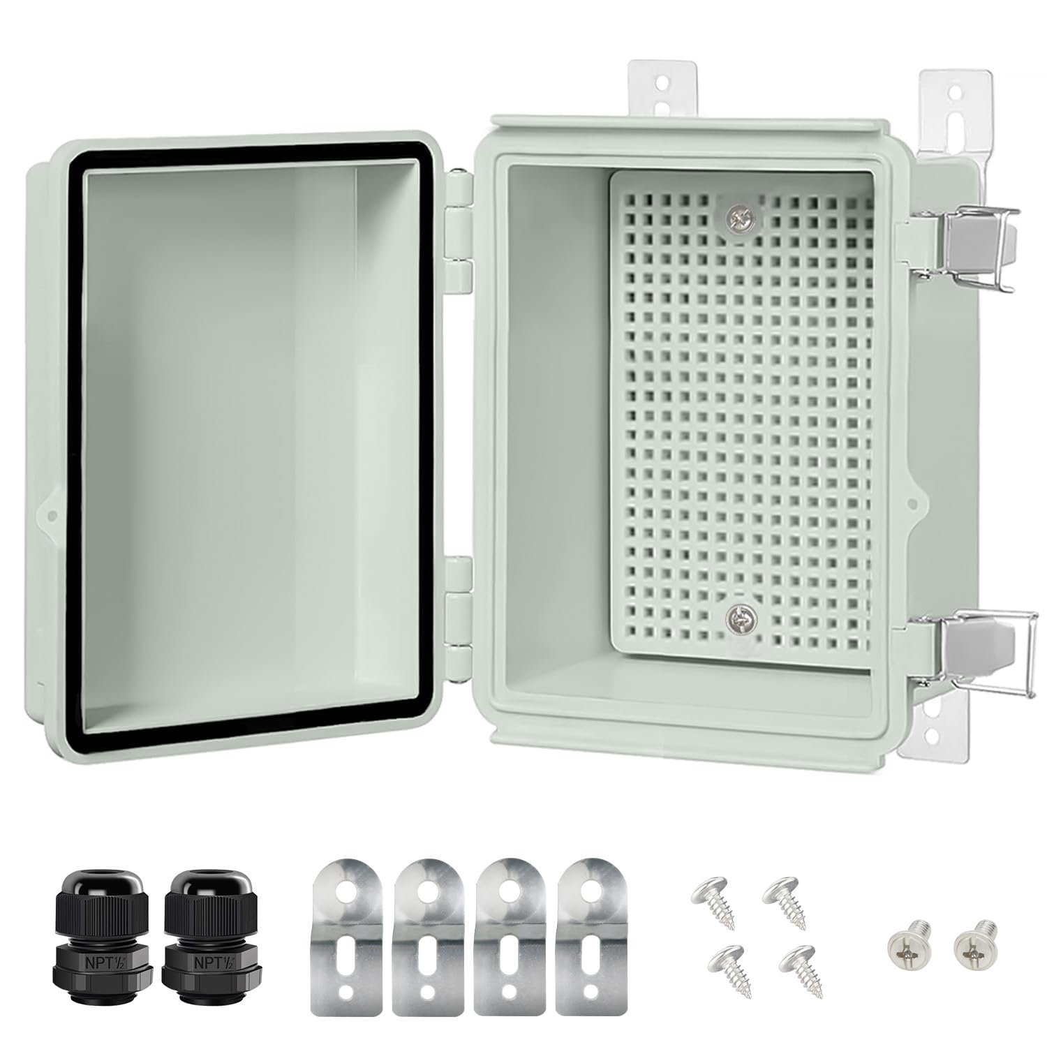 Mua Electrical Box, IP67 Waterproof Hinged Cover Stainless Steel Latch ...