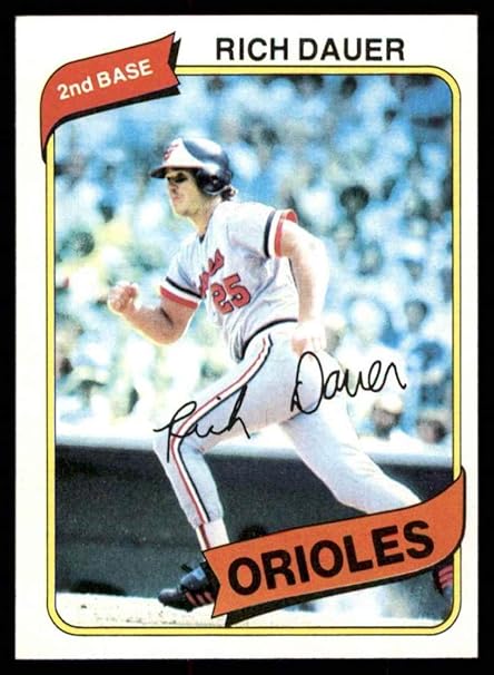 Amazon.com: 1980 Topps # 102 Rich Dauer Baltimore Orioles (Baseball ...