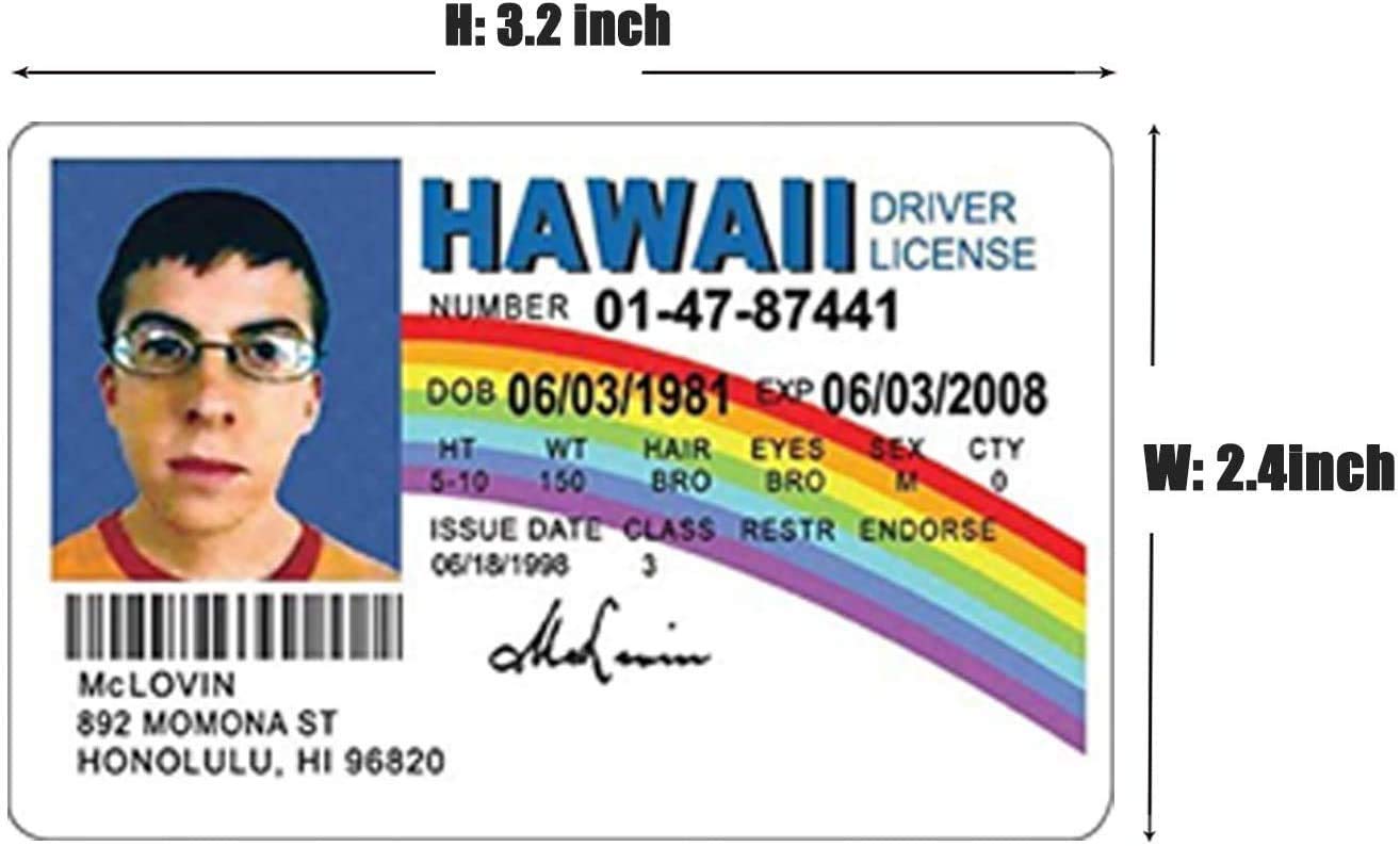 Funny Gag Gift Prank ID McLovin ID Cards Fake ID Hawaii License McLovin ...