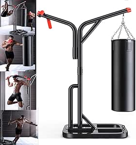 Amazon.com: Heavy-Duty Boxing Rack, 8 in 1Adjustable Power Tower, Multi ...