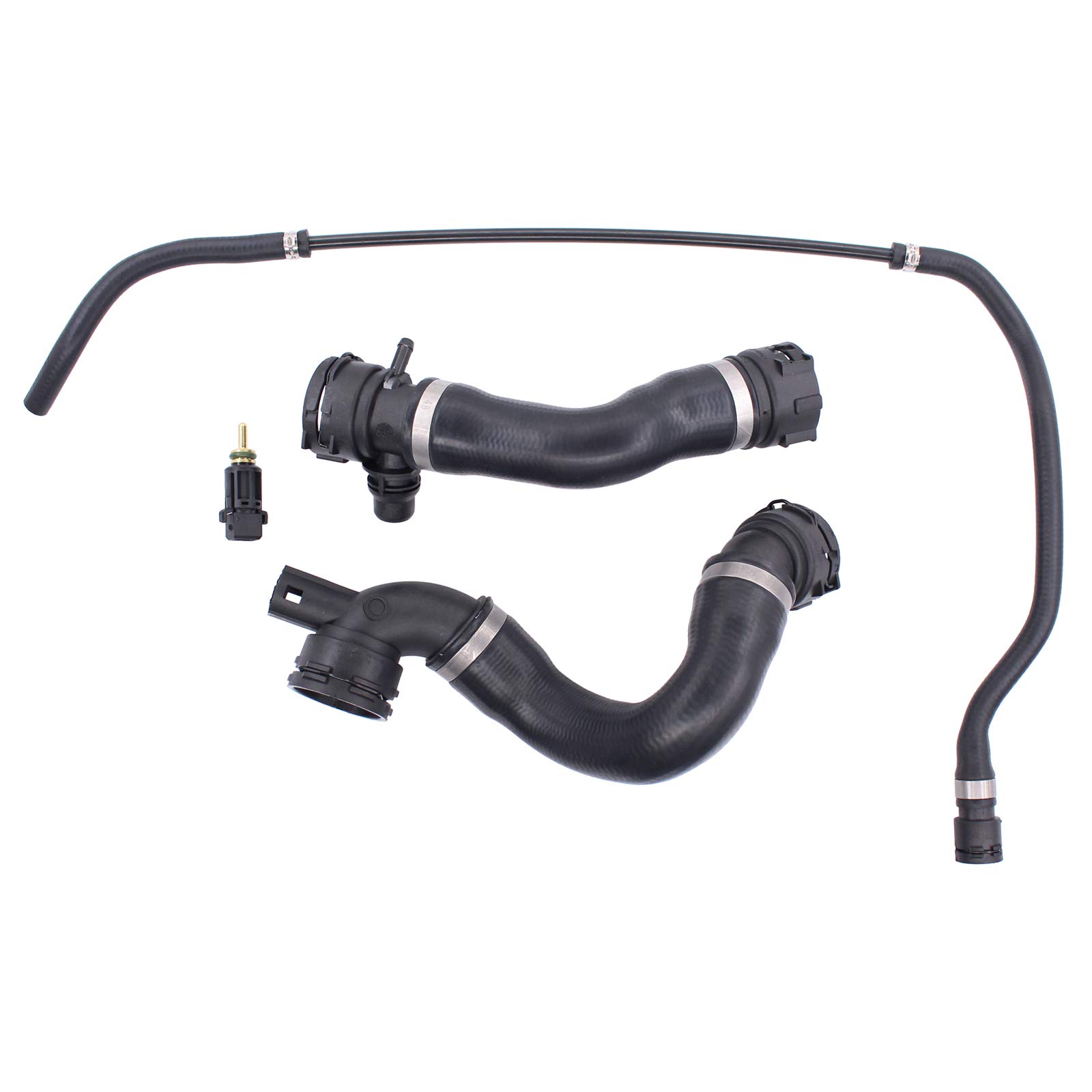 MOTOKU Set of 4 Low Upper Radiator Coolant Hose Vent Line Hose Sensor ...
