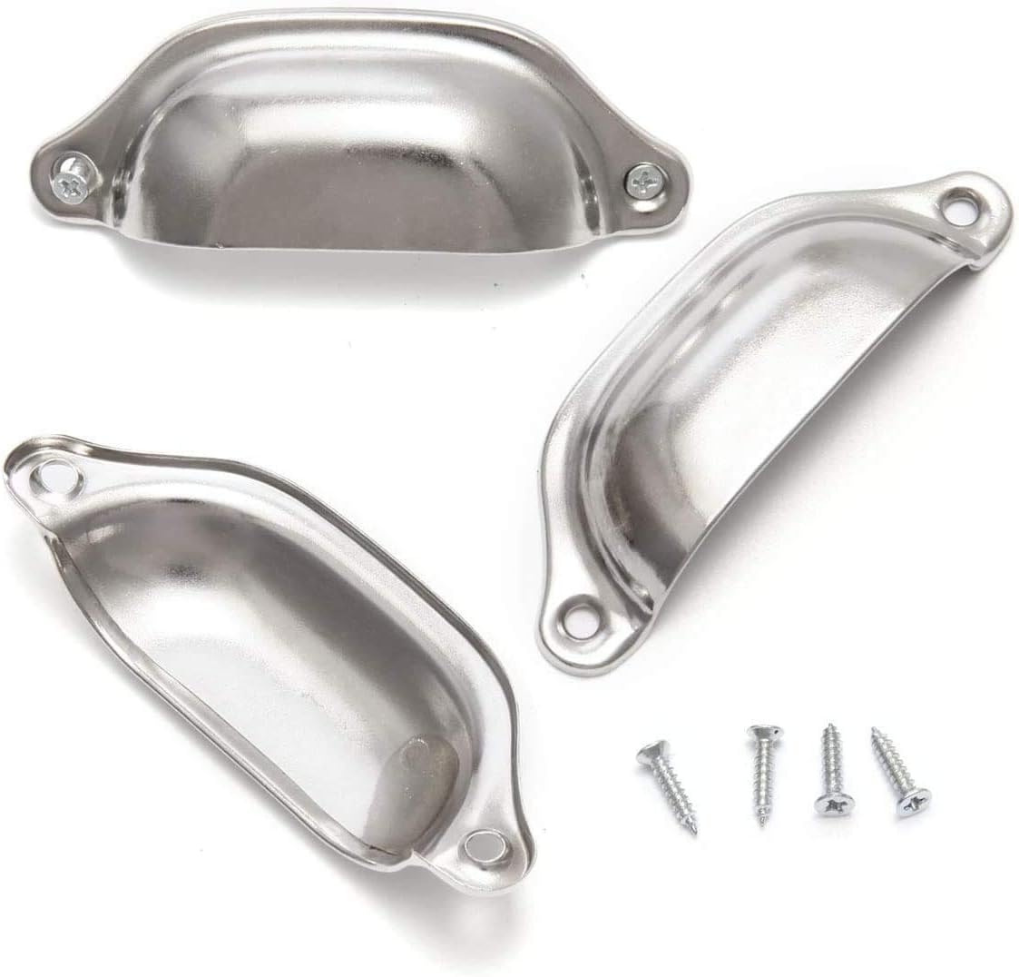 20pcs Door Drawer Cabinet Iron Shell Cup Semicircle Handle, BESTZY ...