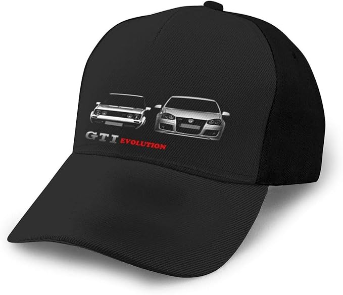 N/ Golf GTI Evolution Cap Baseball Hat Classic Adjustable Black: Amazon ...