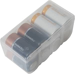 Amazon.com: Home-X - Clear D Battery Storage Case, Stores and Organizes ...