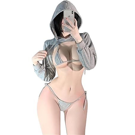 Mua ssetoy Cosplay Ultra Small Micro Bikini, Extreme Sexy, Long Sleeve, Summer, Hooded Pullover ...