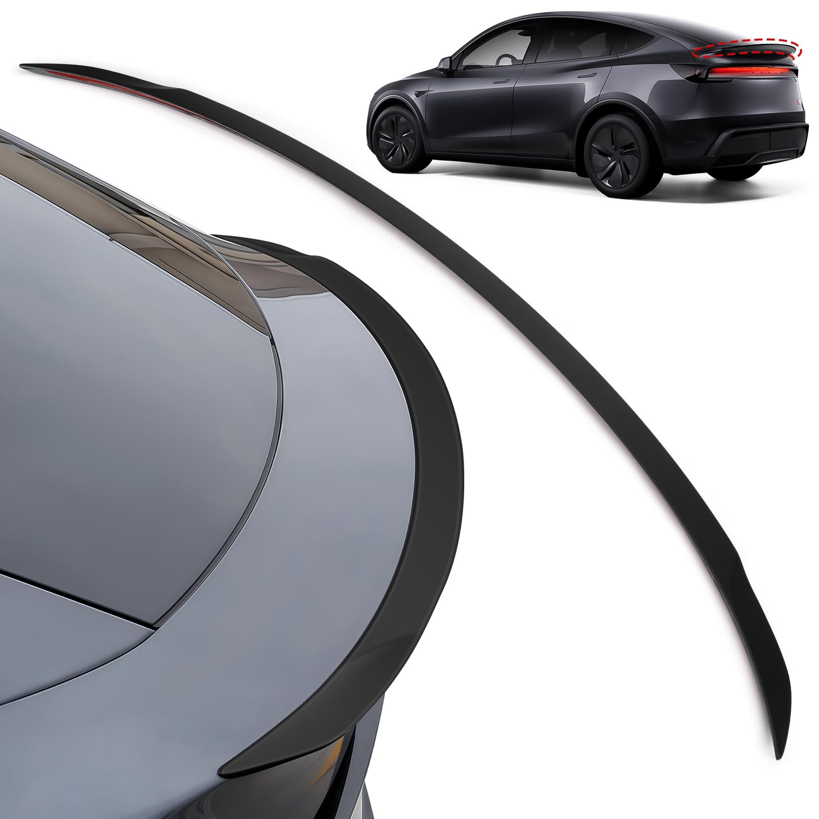 FormiPow Spoiler Fit for Tesla Model Y Juniper 2025 2026, ABS Adhesive ...