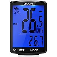 Lixada Bike Computer Wireless Multifunctional LCD Screen Bicycle ...