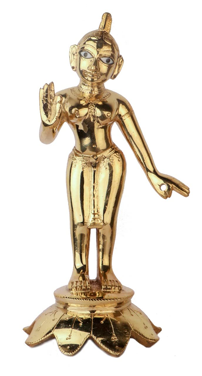Buy Fine Engineering Single Radha Rani Idol/Asta Dhatu-Made Brass ...