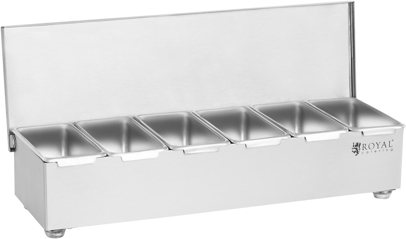 Acero inoxidable, 6 envases, Capacidad por envase: 450 ml, Cubierta de ...