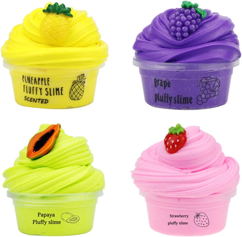 Fluffy Cloud Slime, BESTZY Fluffy Foam Slime Clay Putty Scented Diy ...