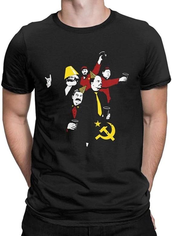 Communist Party Tshirt CCCP Men T-Shirt Cotton Tee Shirt Russian Soviet ...