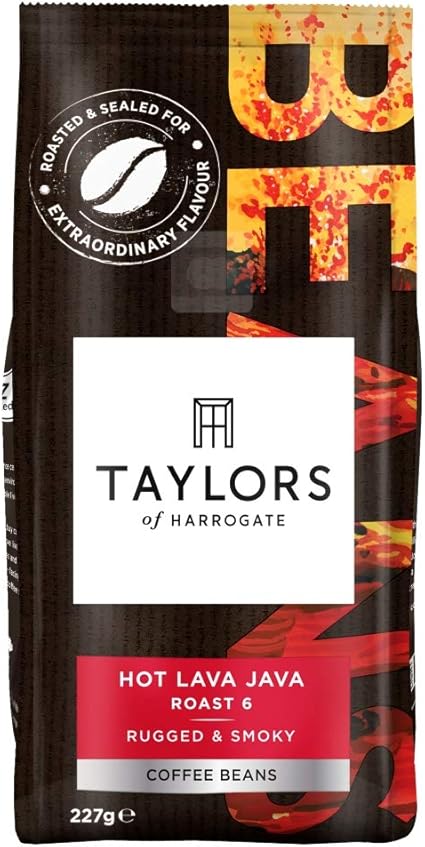 Taylors of Harrogate Hot Lava Java Coffee Beans 227g (Pack of 6 ...