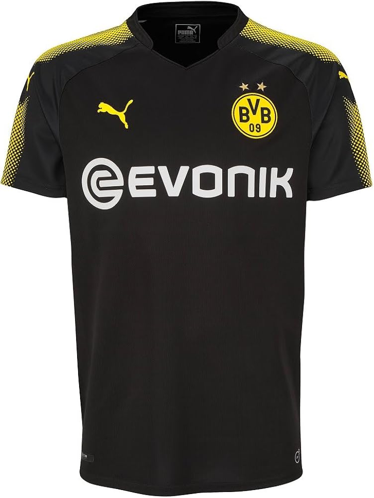 PUMA Men's BVB Away Replica with Sponsor Logo Football Shirt: Amazon.co ...