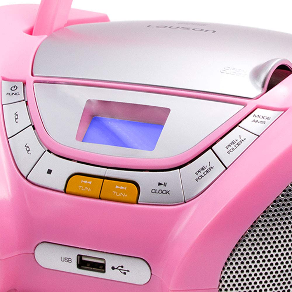 Lauson Boombox Pink Cd Player And Radio | USB & MP3 | Kids Cd Player ...