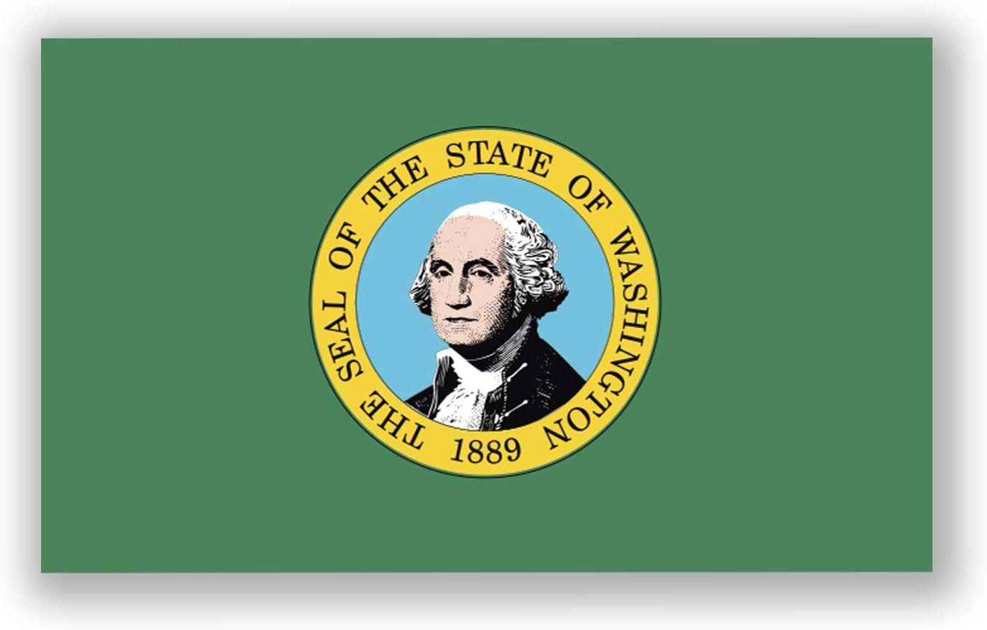 Amazon.com: 2-Pack Washington State Flag Decal Stickers | Official Flag ...