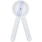 Aphrordity Goniometer 12 inch 360° Clear Protractor Physical Therapy ...
