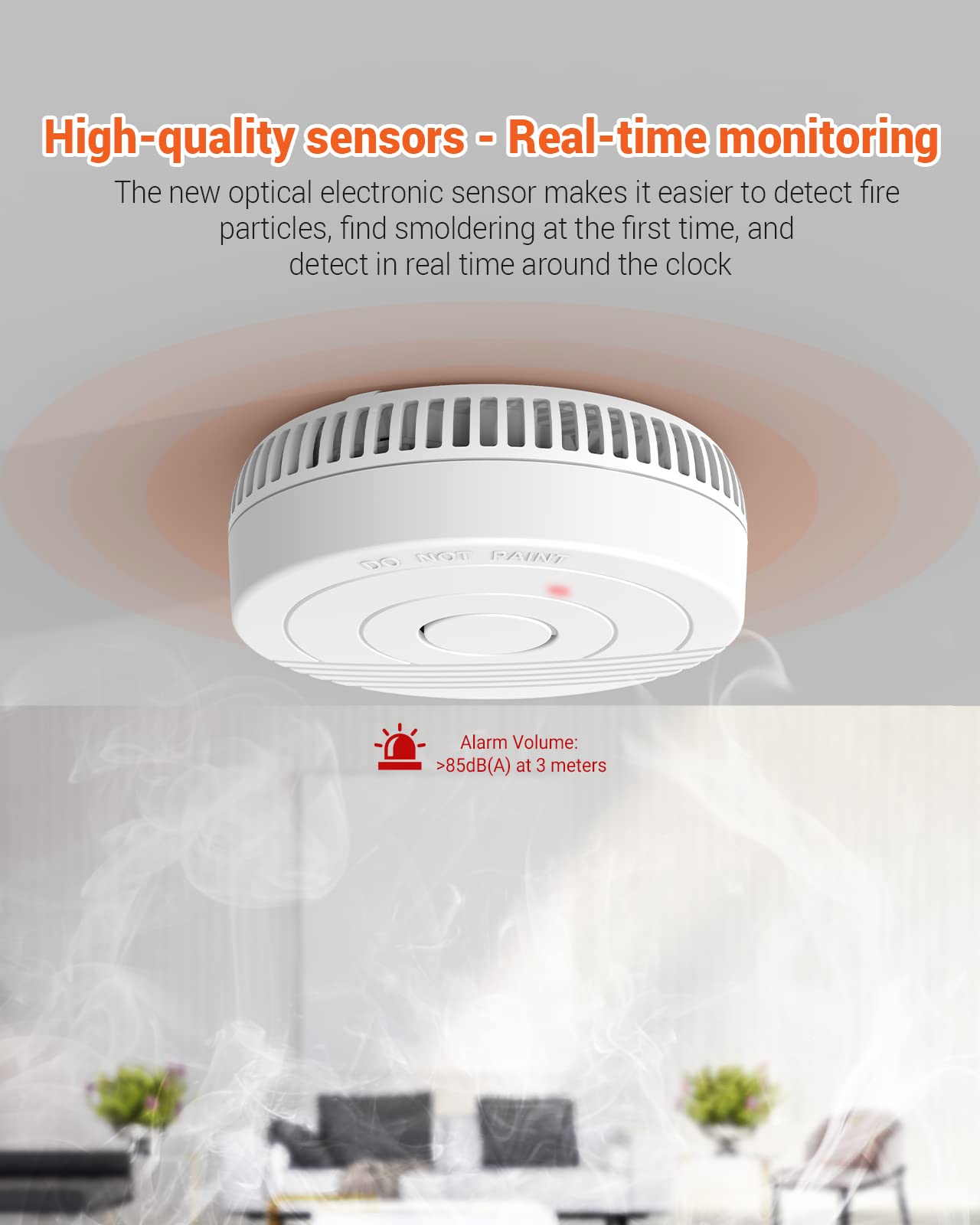 Mua Jemay Battery-Operated Smoke Detector, Enhanced Photoelectric ...