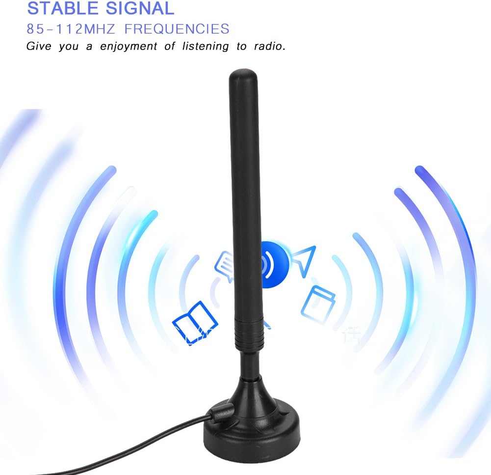 AMONIDA 85-112Mhz Household 25dB High Gain FM Radio Antenna High ...